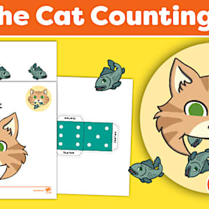 Feed the Cat Counting Game for PreK–K