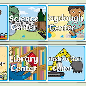 Learning Center Signs (teacher made) - Twinkl