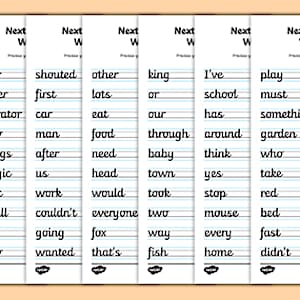 Next 200 High Frequency Words Handwriting Worksheets