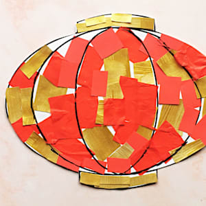 Chinese Lantern Collage Craft Activity - Chinese New Year