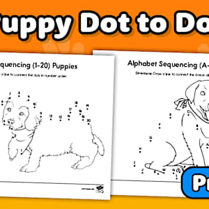 * NEW * Puppy Dot to Dot Activities | Printables for Kids | Twinkl
