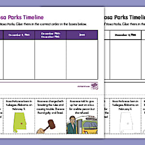 Rosa Parks Timeline Worksheet for Kids | Twinkl USA - Twinkl