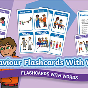 Behaviour Flashcards With Words