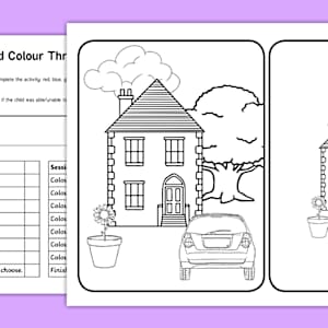 Listen and Color Three Key Words Worksheet