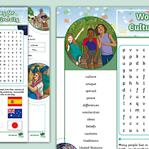 👉 Celebrating Cultural Diversity Activity Sheets
