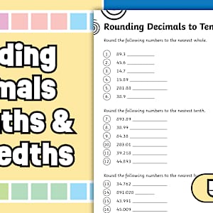 Fifth Grade Rounding Decimals to Tenths and Hundredths