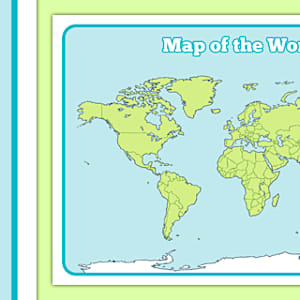 World Map Outline - World Map Printable Resource - KS1/2