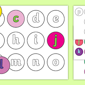 Alphabet Letter Matching Task | Lower Case | Worksheet