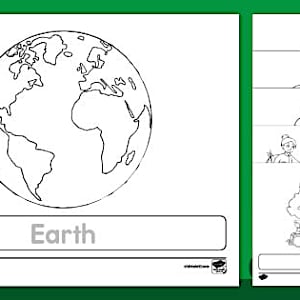 Printable Earth Day Coloring Page Worksheet | Twinkl USA