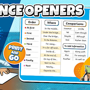 Sentence Openers Mat - English