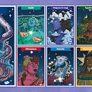 Te Iwa o Matariki | Kauruku me te Pikitia | 9 Matariki stars