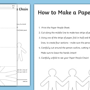 People Template - Paper Chain - Classroom Resource