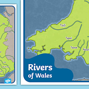 Welsh Rivers Map - Rivers in Wales - Twinkl