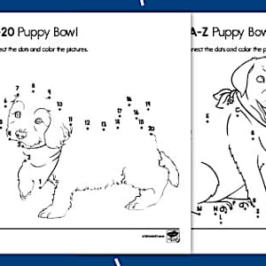 Puppy Dot to Dot Activities | Printables for Kids | Twinkl