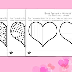 Printable Heart Symmetry Worksheet for Kids | Twinkl USA