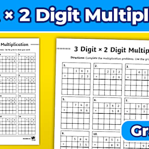 3 Digit x 2 Digit Multiplication Worksheet