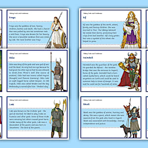 Viking Gods and Goddesses Fact Cards | Viking Gods for Kids