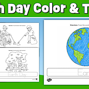 Printable Earth Day Coloring Page Worksheet | Twinkl USA