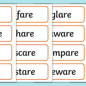-are Word Cards