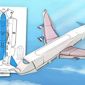 Transport Paper Model Plane | Twinkl Crafts