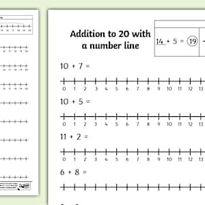 Adding With Number Lines | Addition up to 20 | Twinkl USA
