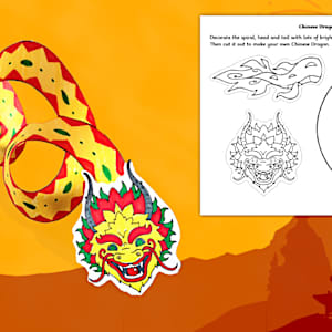 Chinese Dragon Spiral Cutting Craft Activity