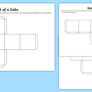 A ‘Make a Cube Out of Paper’ Template | Geometry | Twinkl