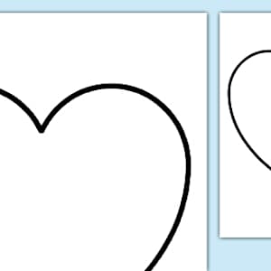 FREE Blank Heart Template | Printable Coloring Template
