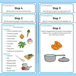 Vegetable Soup Recipe Cards