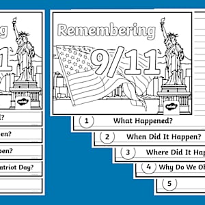 Patriot Day Remembering 9/11 Flipbook (professor feito)