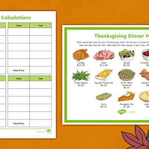 Thanksgiving Math Worksheet | Math Resource | Twinkl USA