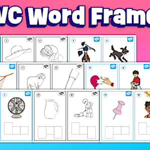 Colorful CVC Word Frames for Kids | Twinkl USA