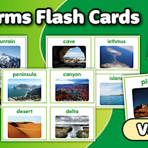 Landforms Flash Cards