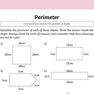 Area And Perimeter Worksheets | Twinkl Resources