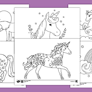 Unicorn Colouring Sheets | Unicorn to Colour In For Kids