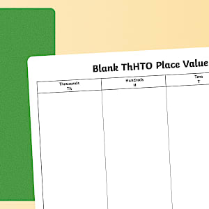Blank Place Value Charts Printable | Maths | Twinkl