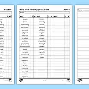 Spellings for 10-Year-Olds | Year 5 & 6 Statutory Spellings