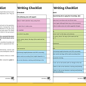 Year 1 Writing Checklist | English Assessments | KS1