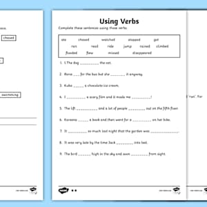 Using Verbs Worksheet | Verbs Worksheet KS1 | Twinkl