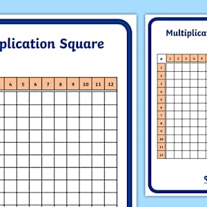 Multiplication Square Blanks Activity - Maths - KS2 - Twinkl