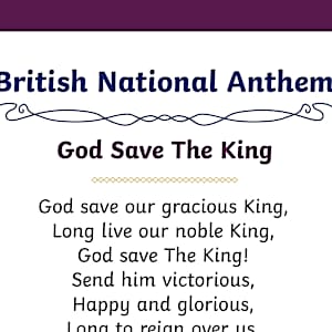 God Save The King Lyrics Poster