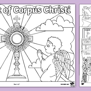 The Feast of Corpus Christi Colouring Pages