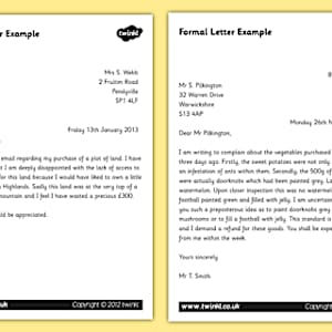 Formal Letter | English | Letter Examples | Twinkl
