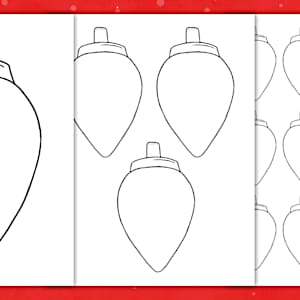Printable Christmas Light Template | Festive Resources
