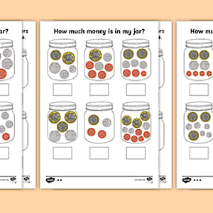 Counting British Money Worksheets