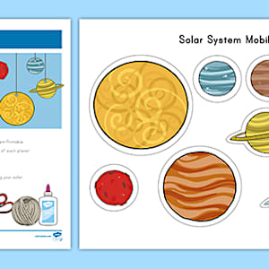 Solar System Craft Printable (teacher made) - Twinkl