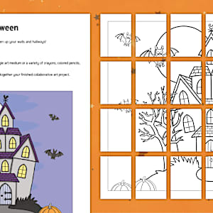 Halloween Collaborative Art Pack | Twinkl (Teacher-Made)