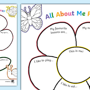 All About Me Flower Writing Template - Twinkl - KS1