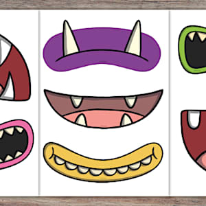Easy Halloween Printable Monster Mouths | Twinkl Party