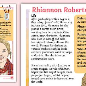 Rhiannon Roberts Fact File | Twinkl Resources | Wales
